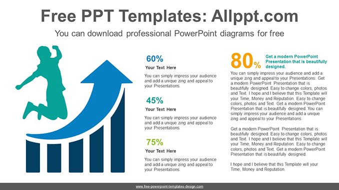 Rising Bar Chart PowerPoint Diagram - Slidesgo templates