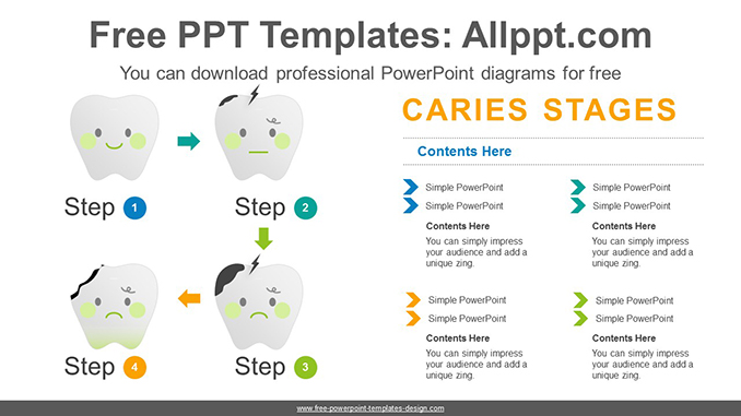 Tooth Decay Stage PowerPoint Diagram - Slidesgo templates