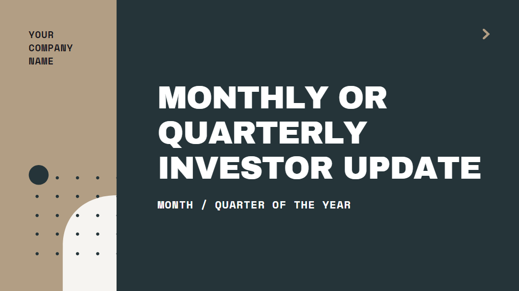 Monthly or Quarterly Investor Update - Slidesgo templates